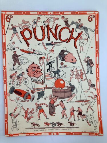 VTG Punch Magazine June 15 1955 Vol 228 #5988 WWII Cartoon & Humour ...
