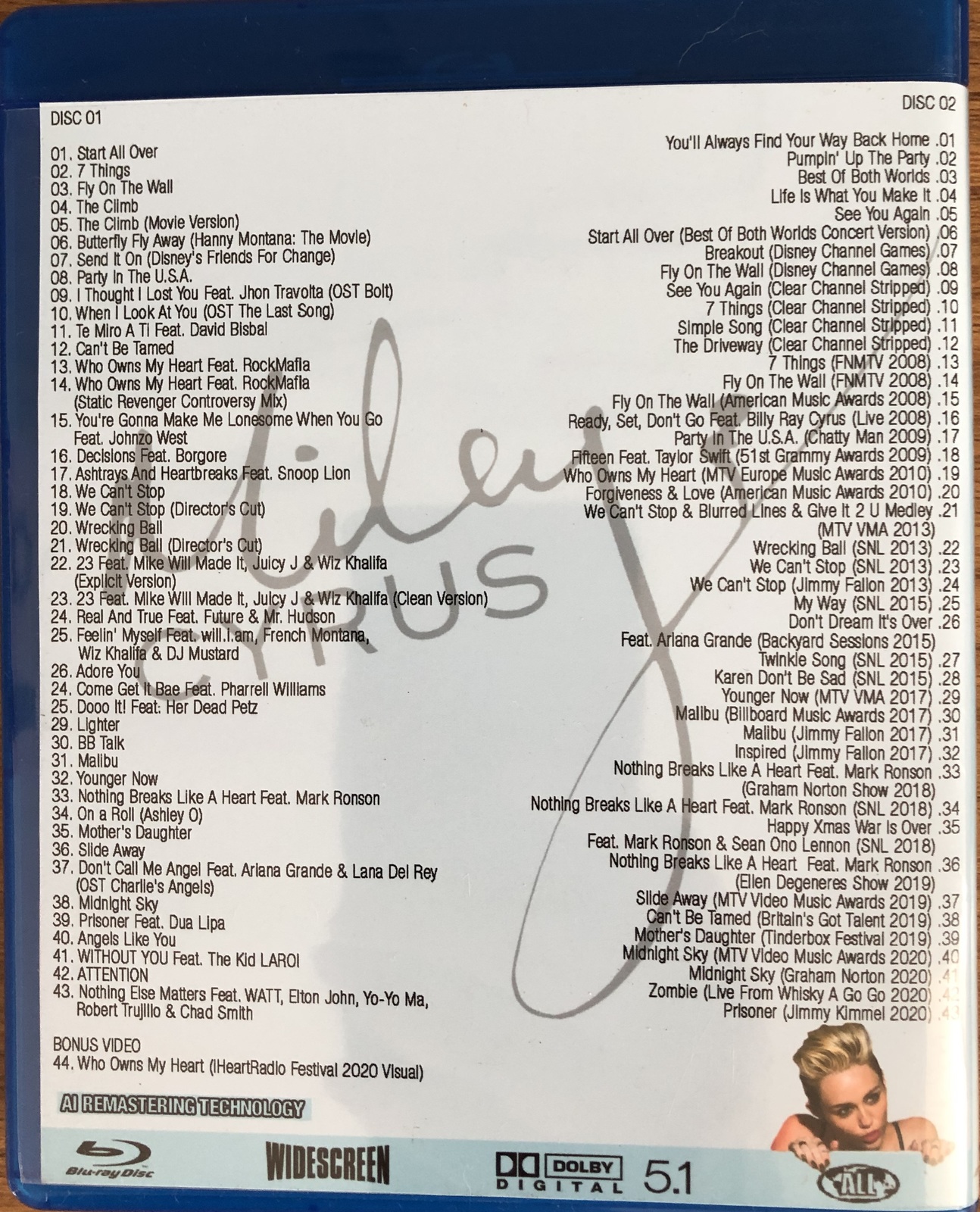 Miley Cyrus The Historical Collection Vol. 01 - 2x Double Blu-ray ...