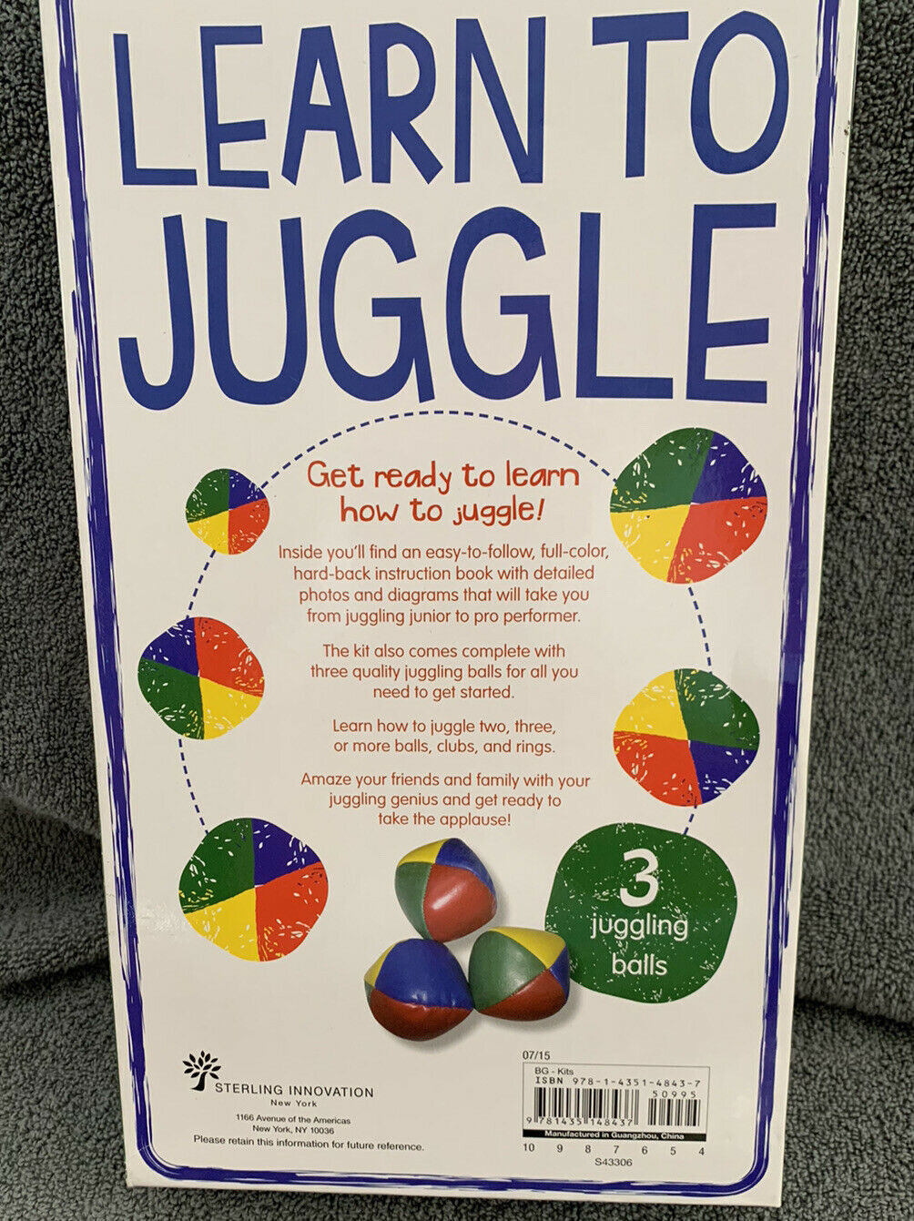 Learn to Juggle Set with Instructional Book and 3 Juggling Balls New ...