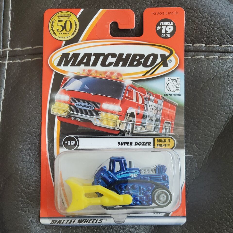 Matchbox 2002 Super Dozer #19 Build It Right Blue Yellow Diecast ...