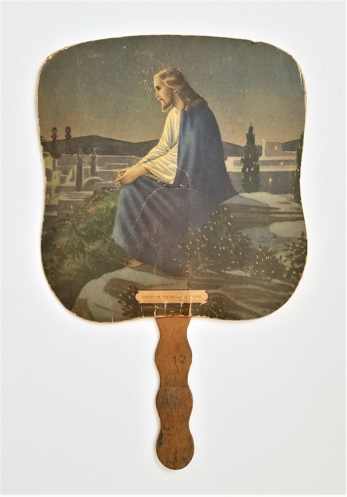 vintage HAGAR clothing STORE lancaster pa HAND FAN Jesus - Fans