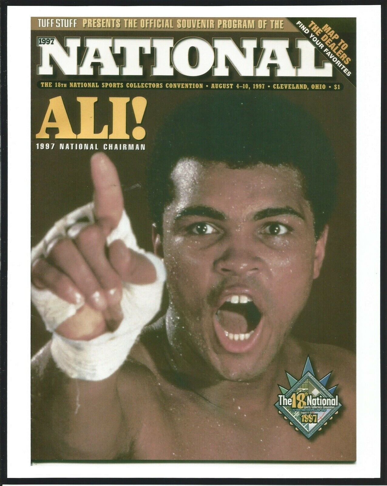 1997 August Issue of Tuff Stuff National Mag. With MUHAMMAD ALI - 8" x ...