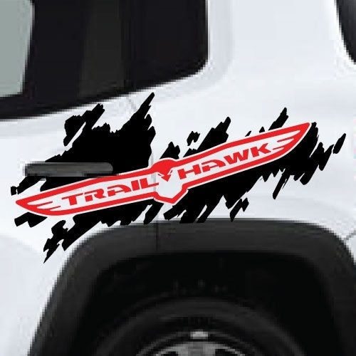 For Trail Hawk TrailHawk Renegade Cherokee Side Splash Logo Vinyl Decal ...