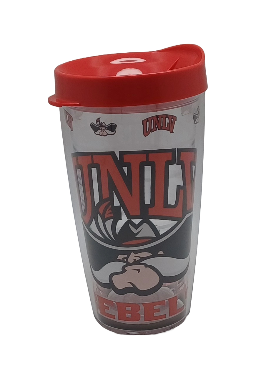College Double Wall Tumbler 16 oz (UNLV) - Mugs, Cups