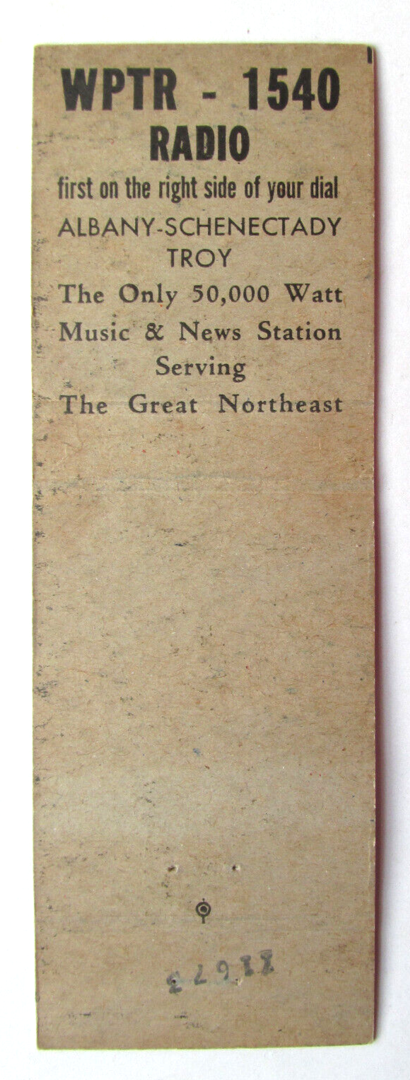 WPTR Radio Dial 1540 - Albany, Schenectady, Troy, New York 20FS ...