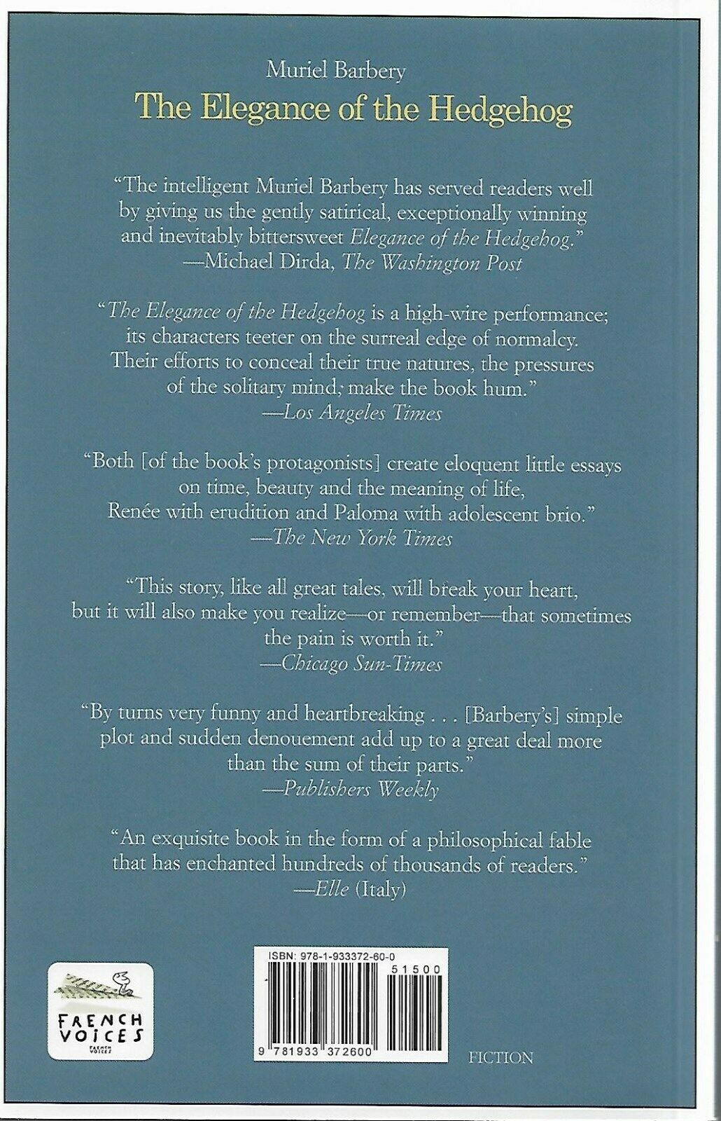 The Elegance of the Hedgehog by Muriel Barbery - Books