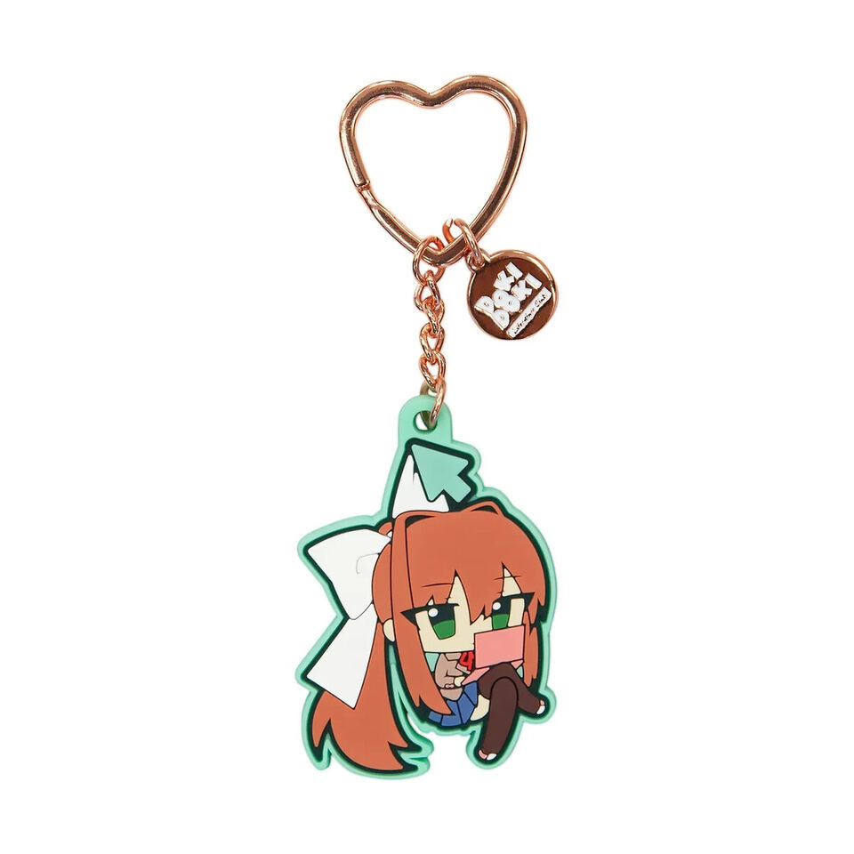Doki Doki Literature Club Monika Mouse Pointer Rubber Keychain Charm ...