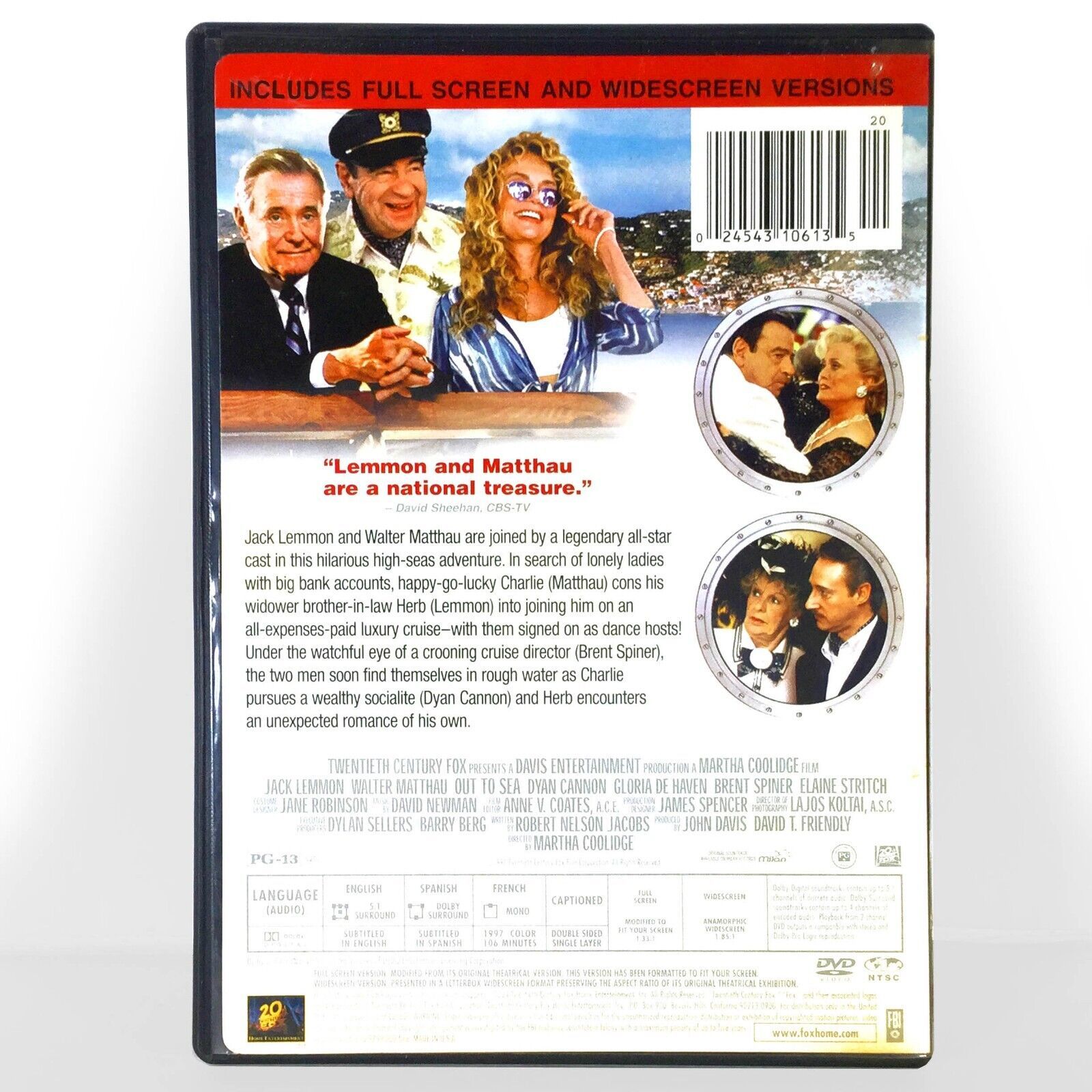 Out to Sea (DVD, 1997, Widescreen) Jack Lemmon Dyan Cannon Walter ...