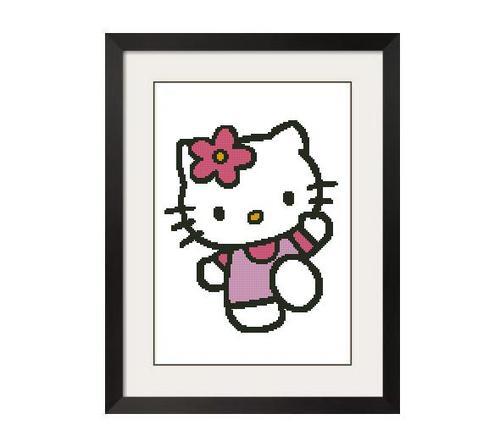 HELLO KITTY CROSS STITCH PATTERN -134 - Embroidery & Cross Stitch
