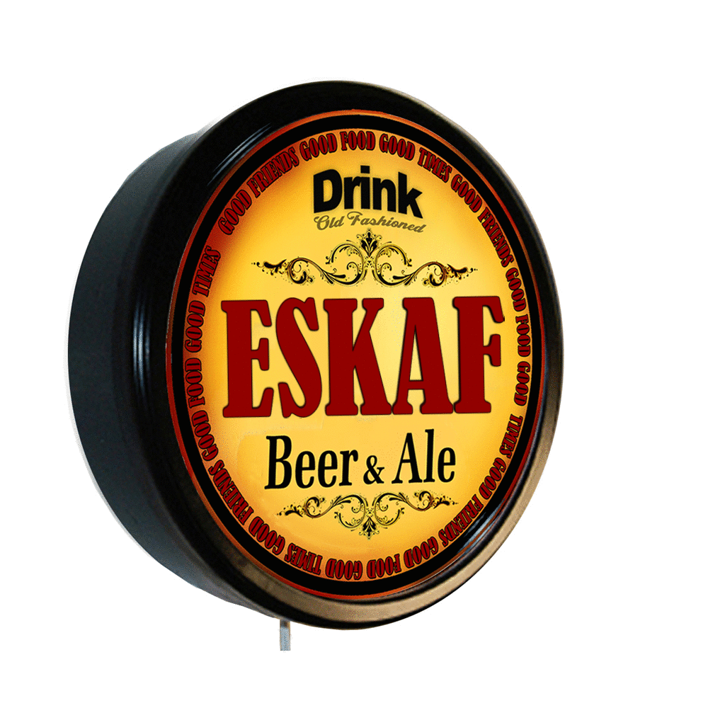 ESKAF BEER AND ALE CERVEZA LIGHTED WALL SIGN - Clocks