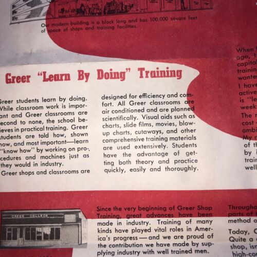 Greer Shop Training Chicago, IL Small Promo Poster 1950’s Showing ...