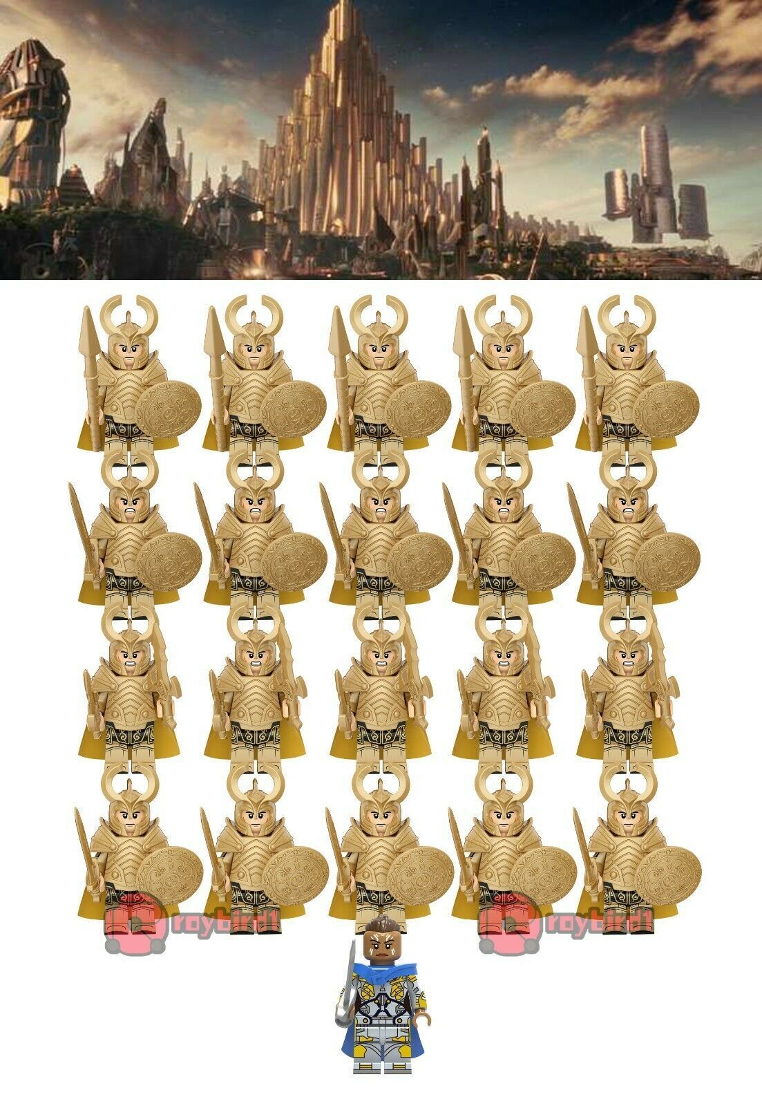 21pcs/set Marvel Thor Ragnarok Valkyrie Asgard Einherjar Guard Army ...