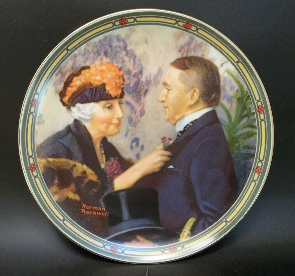 Norman Rockwell American Dream Porcelain Plate Loves's Reward Couple ...