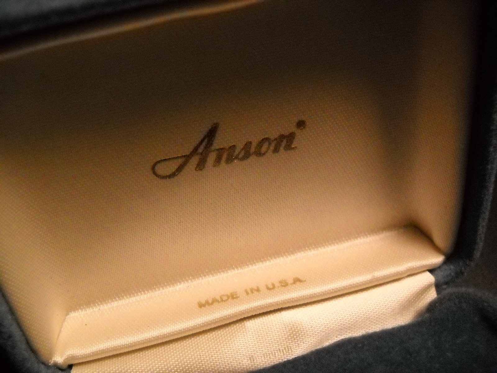 Anson Key Chain Gold Color Metal Brown Black Still in Original Box ...