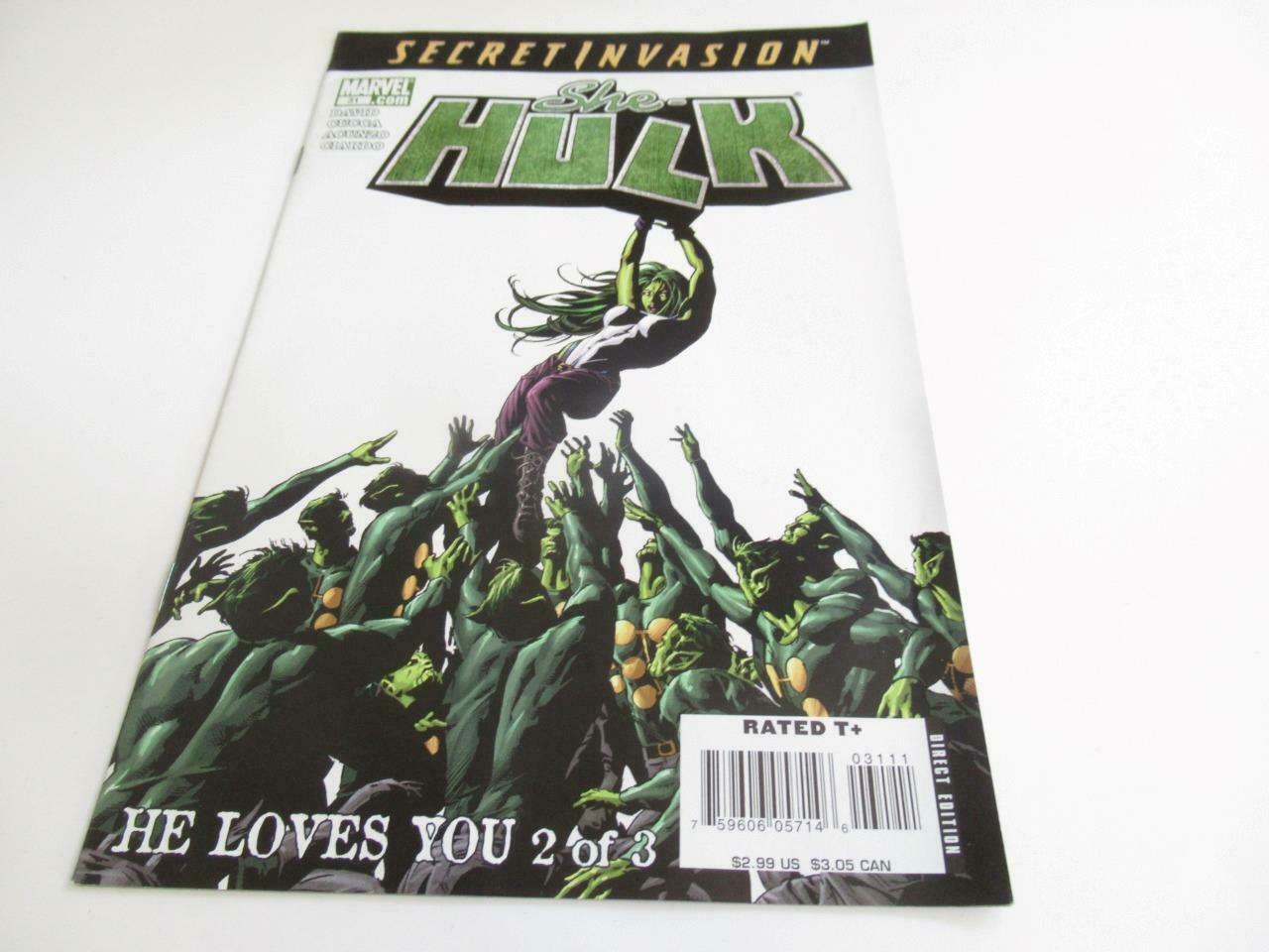 VINTAGE COMIC- MARVEL SECRET INVASION SHE HULK #31- HE LOVES YOU -NEW ...