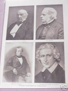 1897 Illustrated Page-English Statesmen In Literature - 1800-99