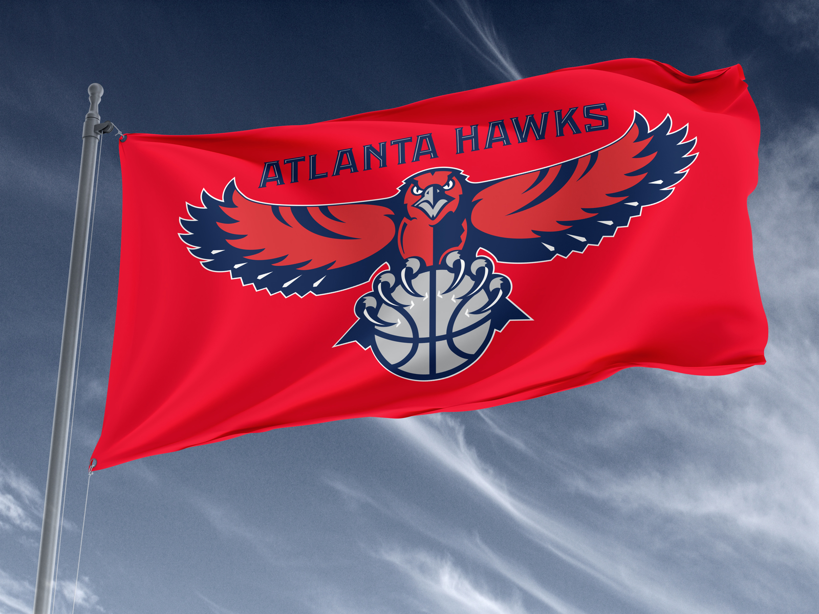 Flag 3x5 outdoor, Flag Atlanta Hawks Red, Size - 3x5Ft / 90x150cm ...