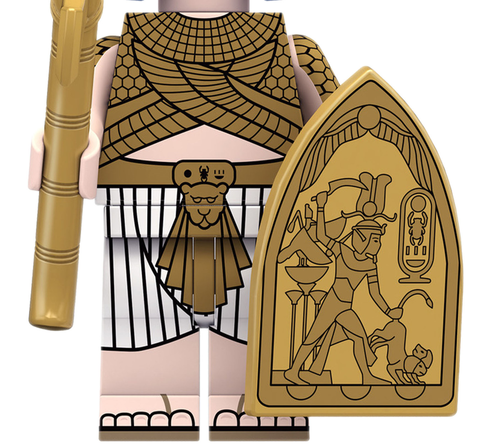 1pcs Egyptian Pharaoh Tutankhamun Custom Minifigure Building Blocks ...