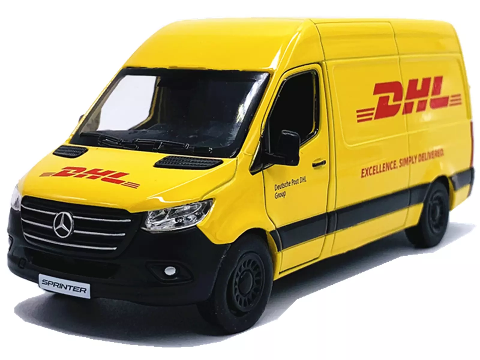 New Diecast 5'' Dhl Mercedes Benz Sprinter Van Diecast Car 1:48 ...
