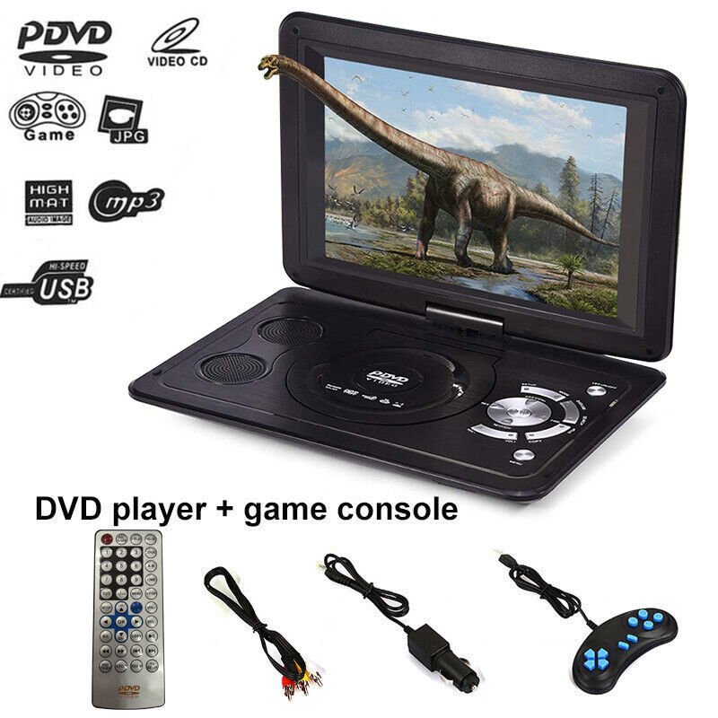 13.9" Portable Dvd Player Hd Cd Player 16:9 Lcd Widescreen Card Reader ...