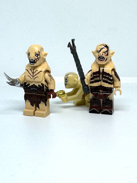 Rare Minifigure Azog And Bolg Orc s Lord Of The Rings Orc Lord Leaders ...