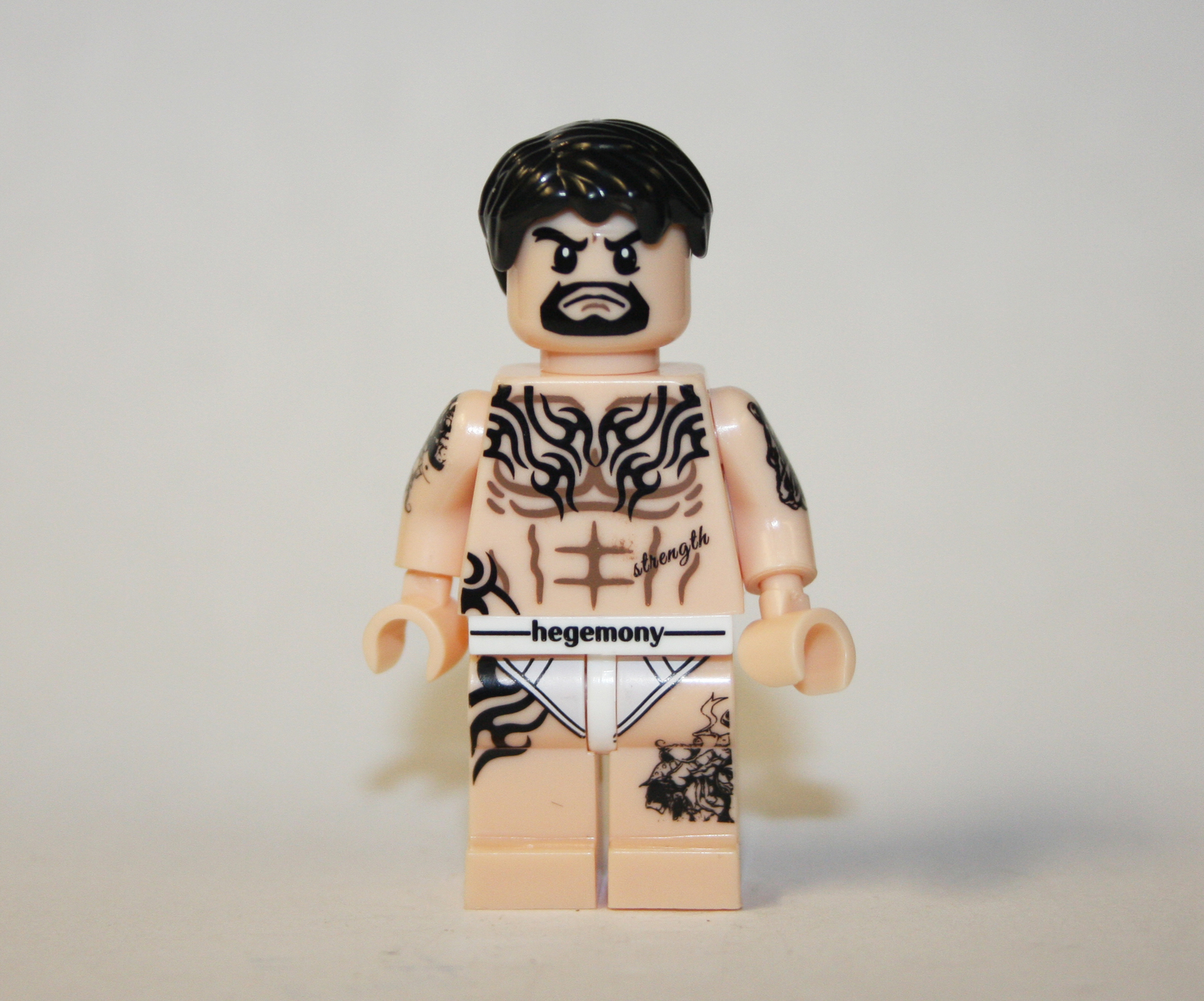 Building Block Tattooed Man Goatee In Under Wear Tattoos Tattoo Toys ...