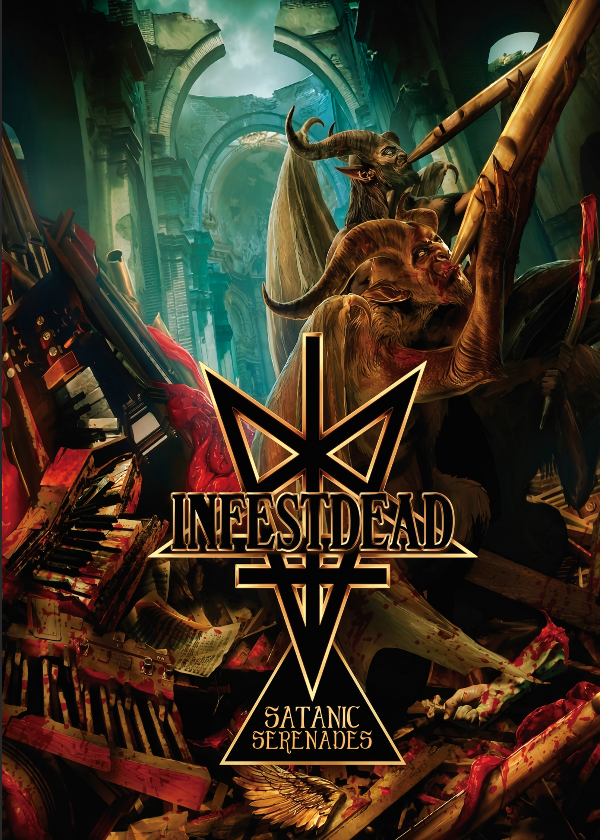 INFESTDEAD Satanic Serenades FLAG CLOTH POSTER BANNER CD LP Death Metal ...