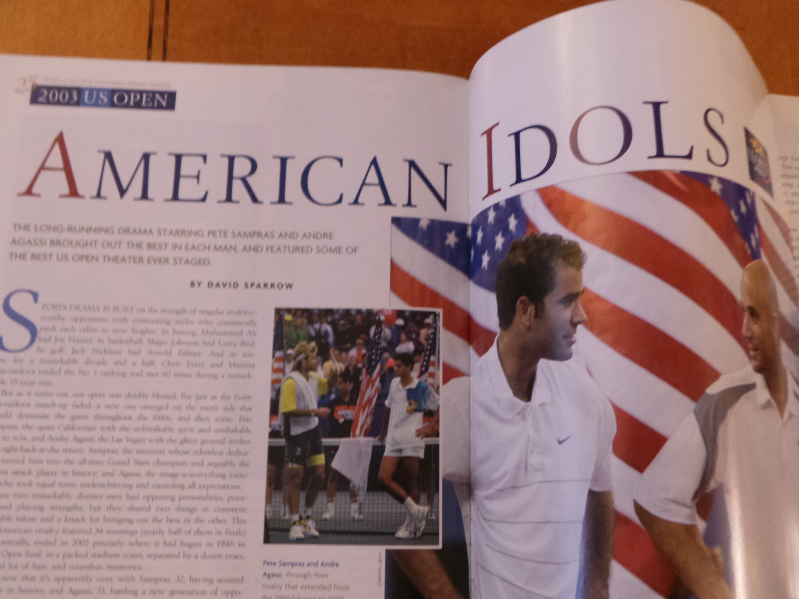USTA Tennis Magazine US Open 2003 Pete Sampras, Andre Agassi NF - Magazines