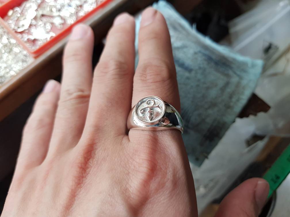 Ring - Chunky - Love Emblem - Remembrance Symbol - Sterling Silver - Rings