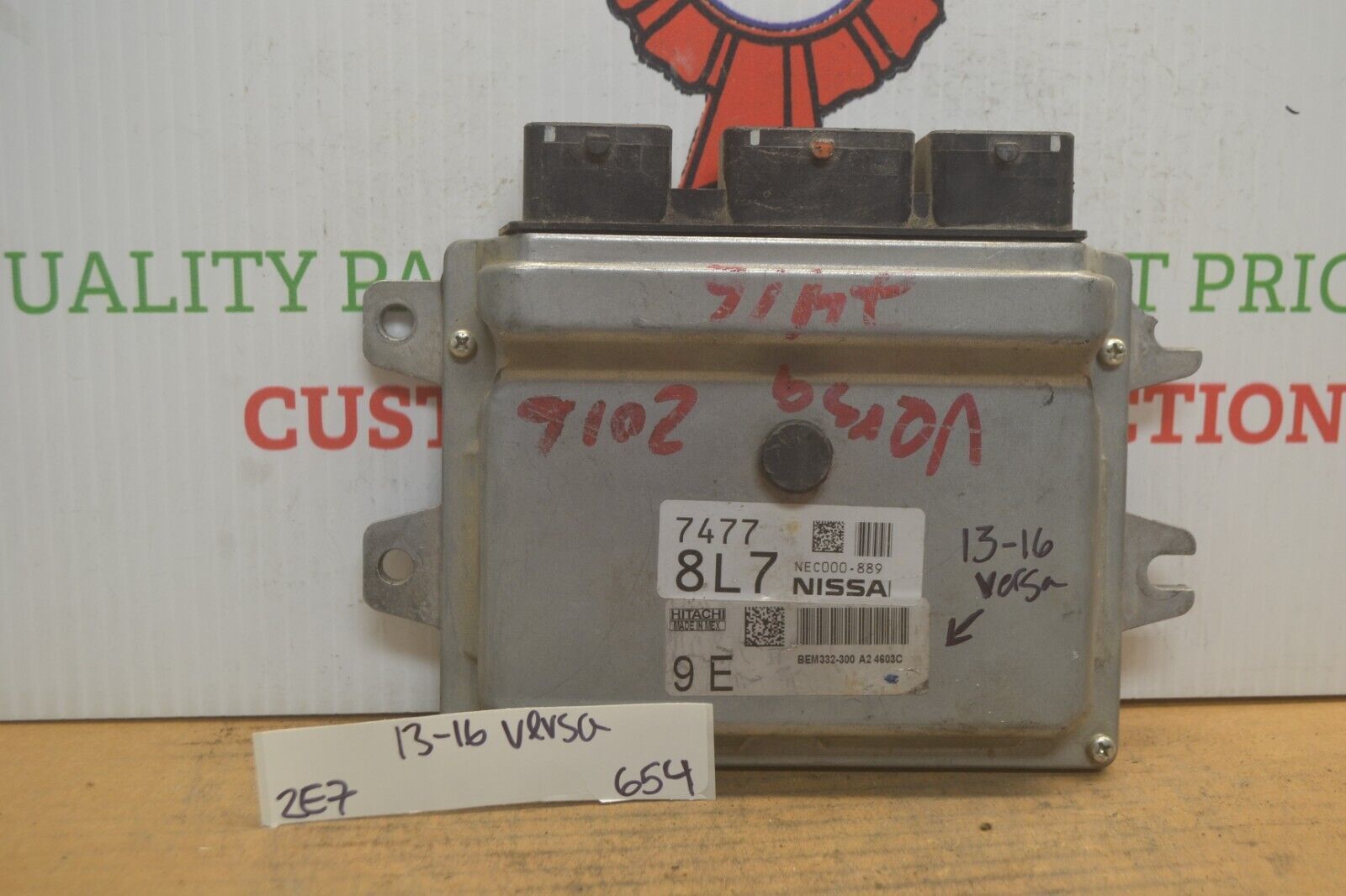 BEM332300A2 Nissan Versa 2013-2016 Engine Control Unit ECU Module 654 ...