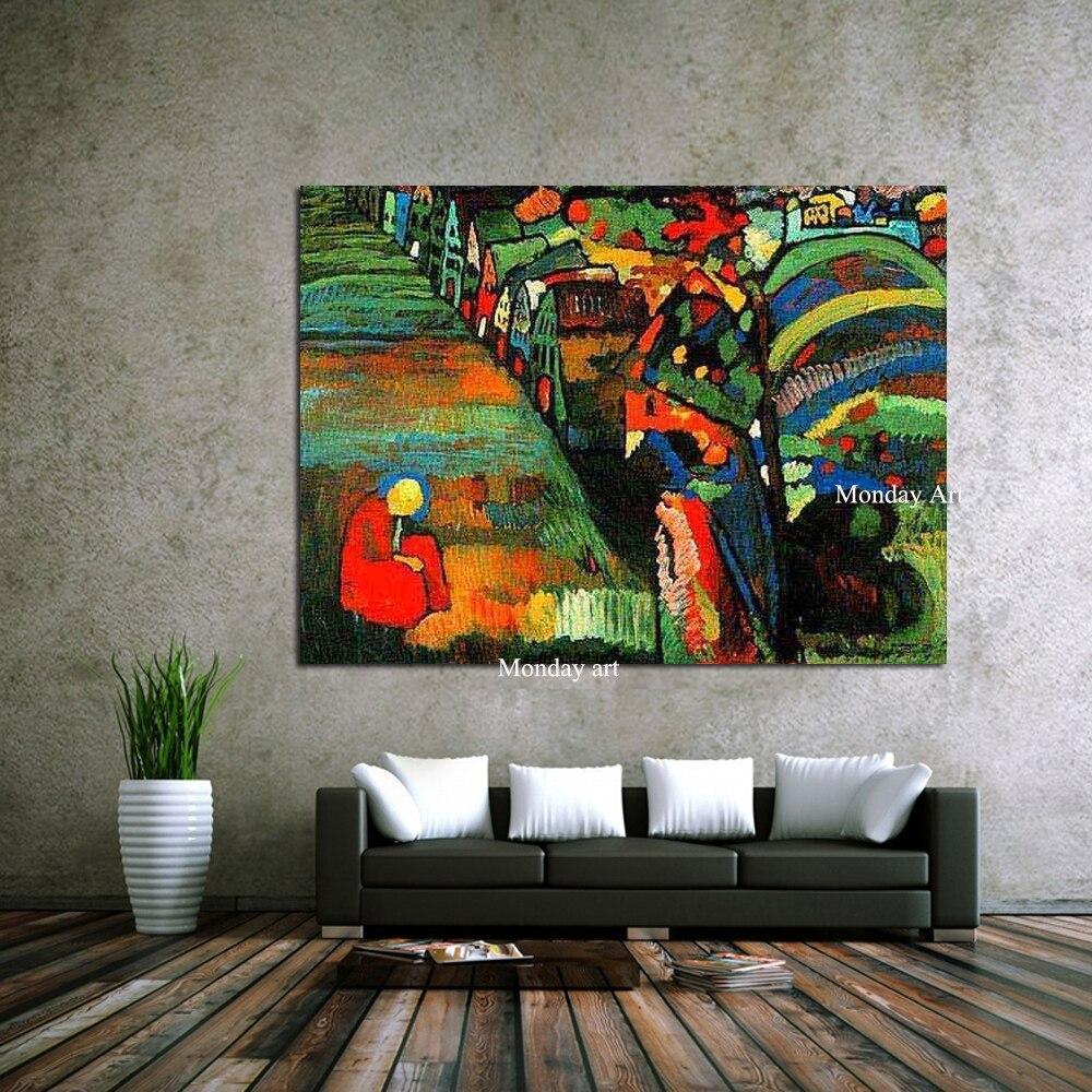 Hand Painted Canvas Painting Wassily Kandinsky Still life Abstract oil ...
