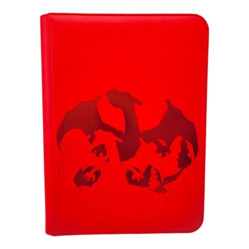 Ultra Pro Pokemon TCG Charizard 9 Pocket Leather Binder Red 360 Card ...