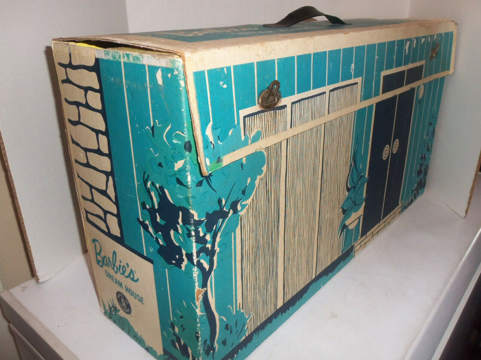 Vintage Original 1962 Barbie Fold Out Cardboard DREAM HOUSE by Mattel ...