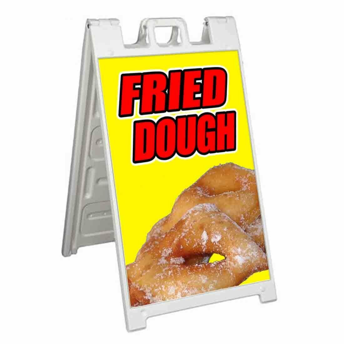 FRIED DOUGH Signicade 24x36 Aframe Sidewalk Sign Banner Decal FAIR FOOD ...