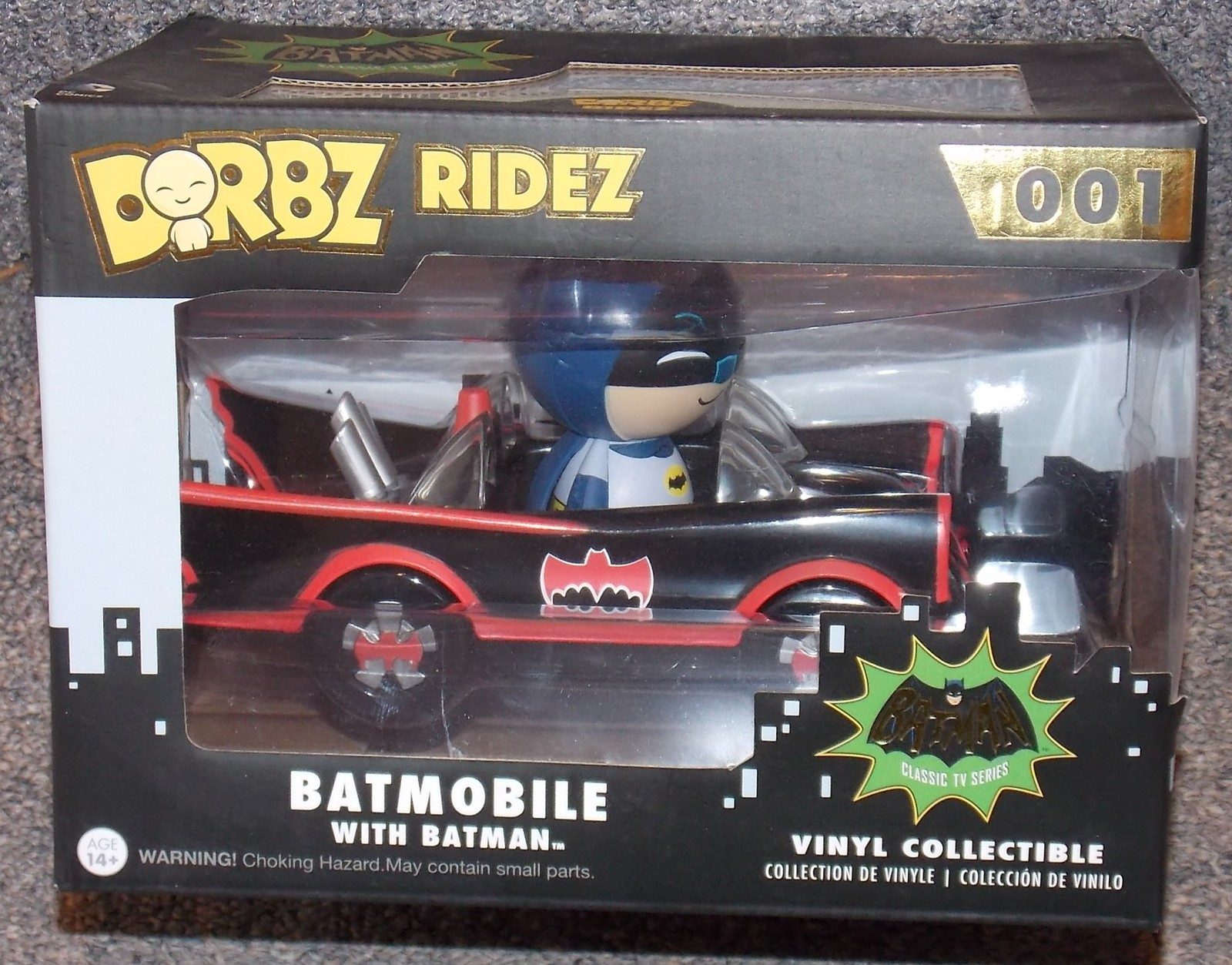DC Comics Batmobile With Batman Classic TV Series Vinyl Figure New In ...