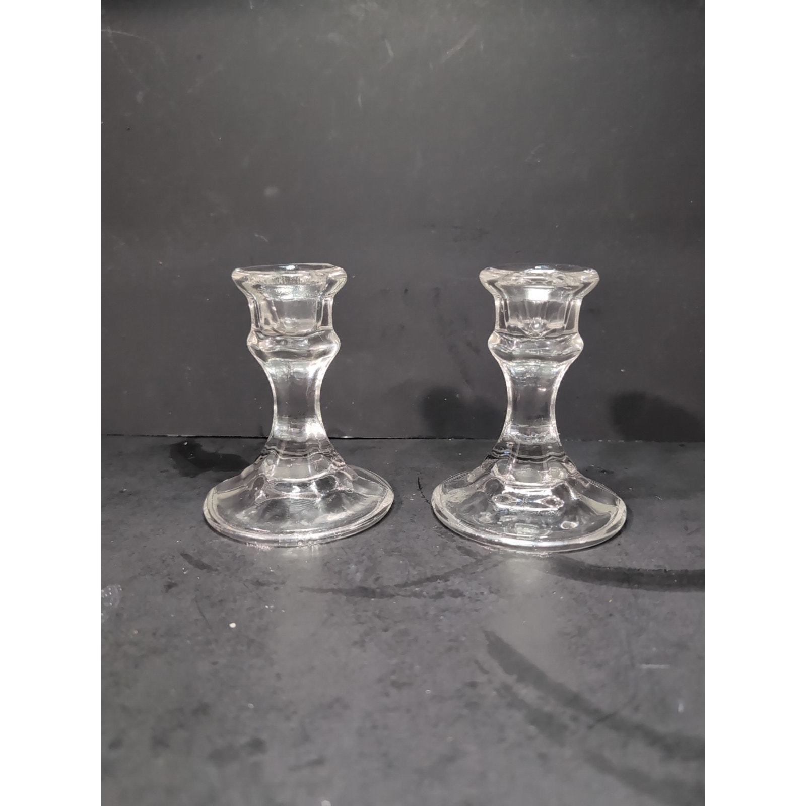 Glass Candlesticks Set, Single Light Candle and 50 similar items