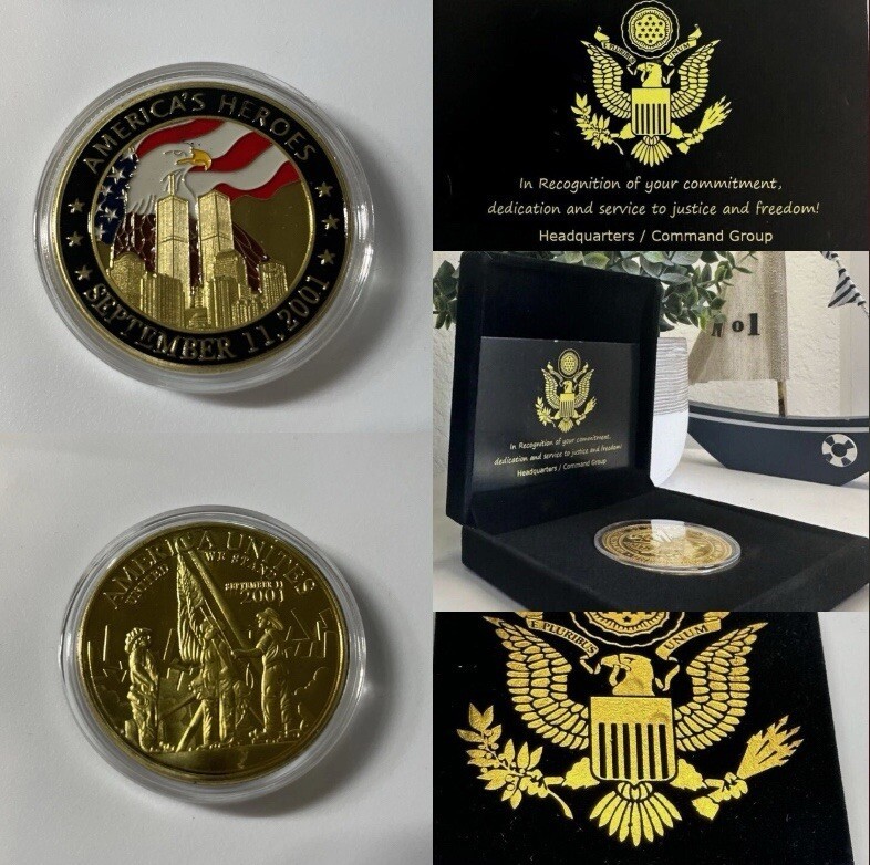 AMERICA UNITES ~ AMERICA'S HEROES ~ SEPTEMBER 11,coin With Retirement ...