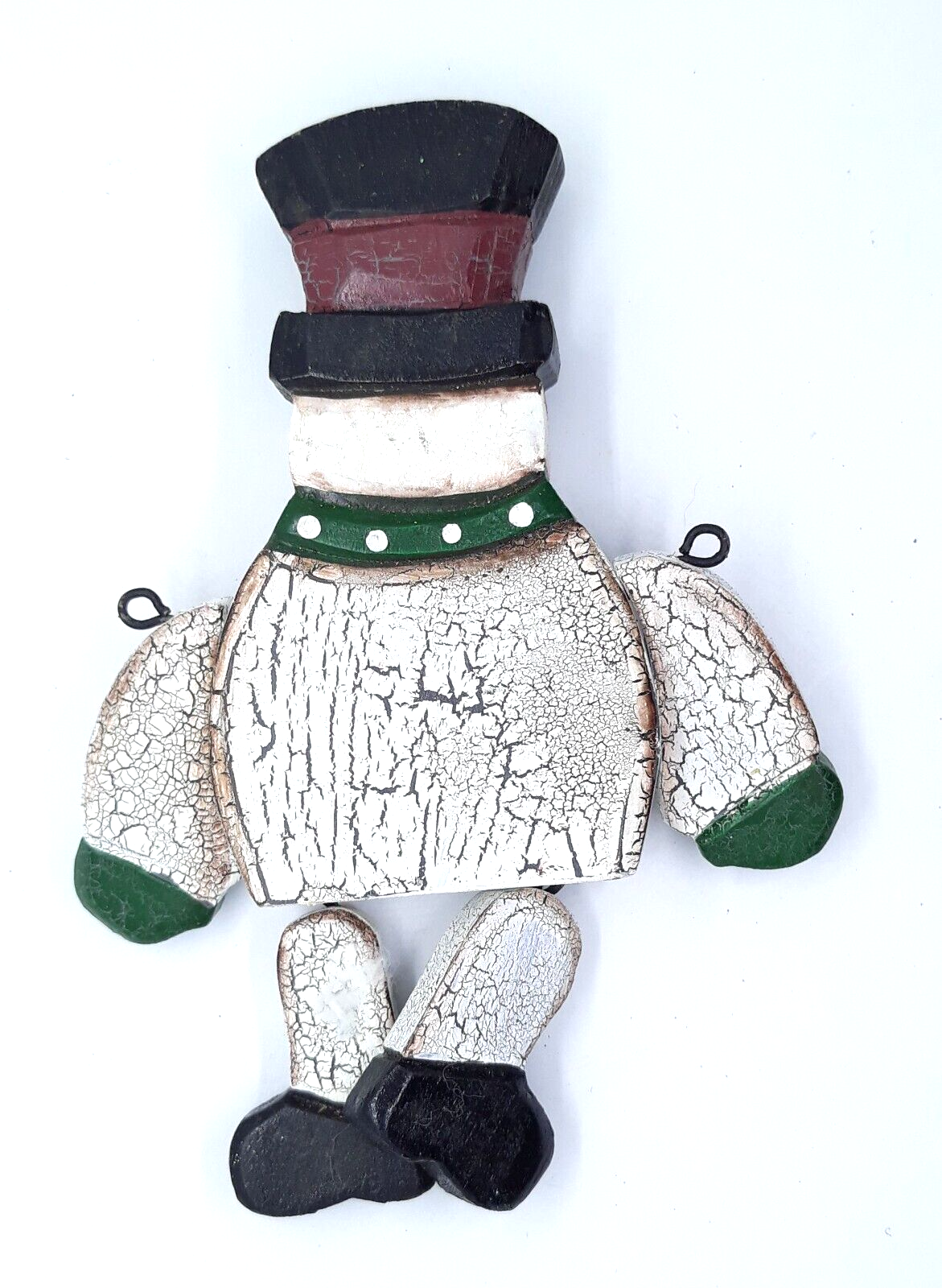 TJMax Dangle Legs & Arms Snowmen Christmas Ornaments Crackle Paint Set ...