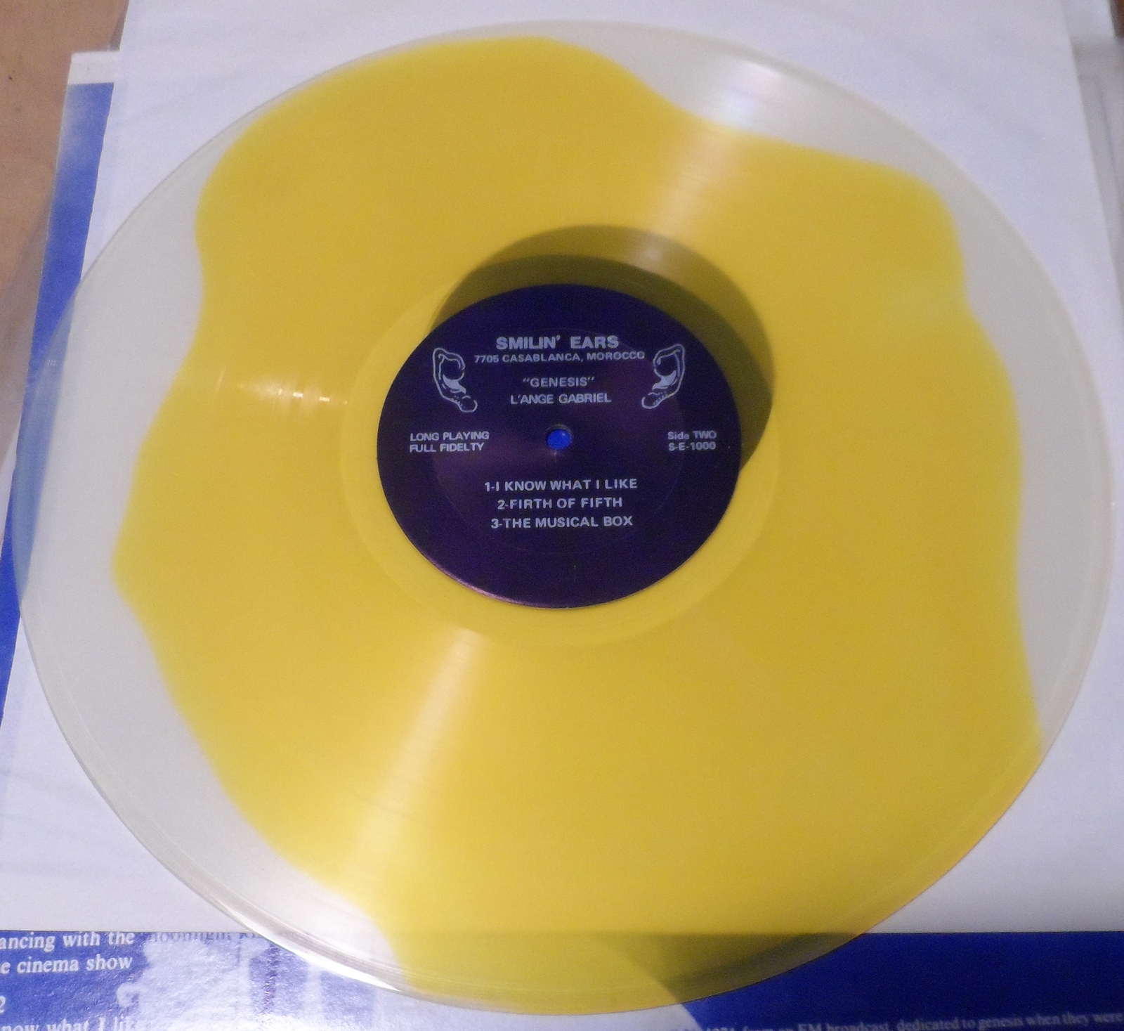 Genesis - " L'Ange Gabriel " LP NM ~ SMILIN' EARS ~ YELLOW SWIRL ...