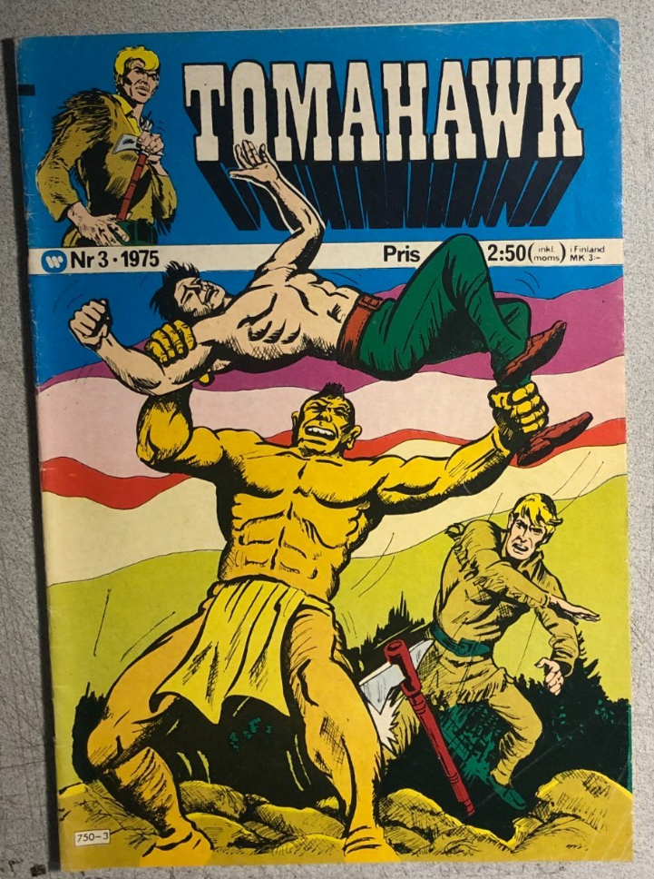 TOMAHAWK #3 (1975 Finland) color comic book Swedish language VG++ ...