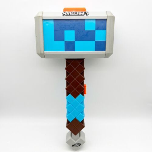 Nerf Minecraft Stormlander Dart Blasting Hammer Pull-Back Priming ...
