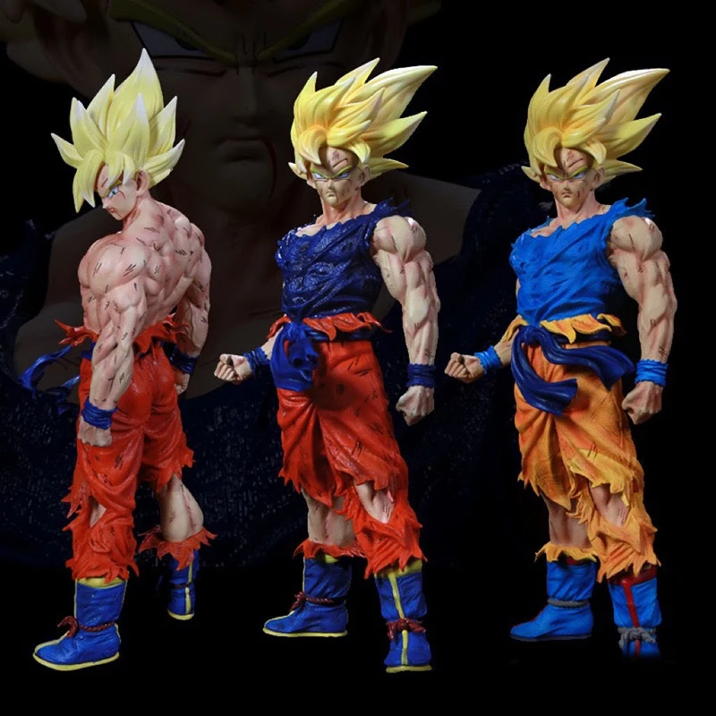 Gk Dragon Ball Figures 43cm Son Goku Majin Vegeta Action Figure Pvc