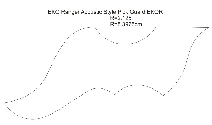 For EKO Ranger Acoustic Guitar Self-Adhesive Acoustic Pickguard Brown ...