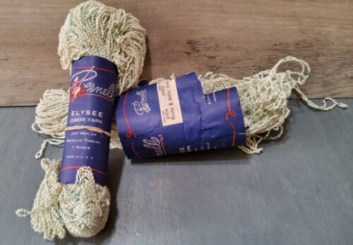 Pernelle Elysee Dress Yarn 2 Skeins 1oz Metallic Thread White Artic ...