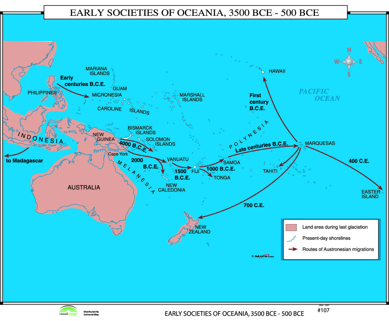 107 Early Societies of Oceania, 3500-500 BCE - Maps & Atlases