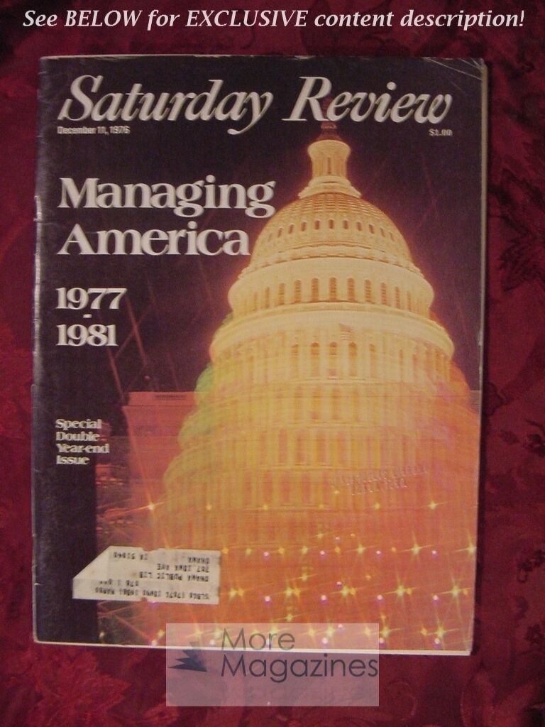 Saturday Review December 11 1976 MANAGING AMERICA BARRY BLECHMAN ...