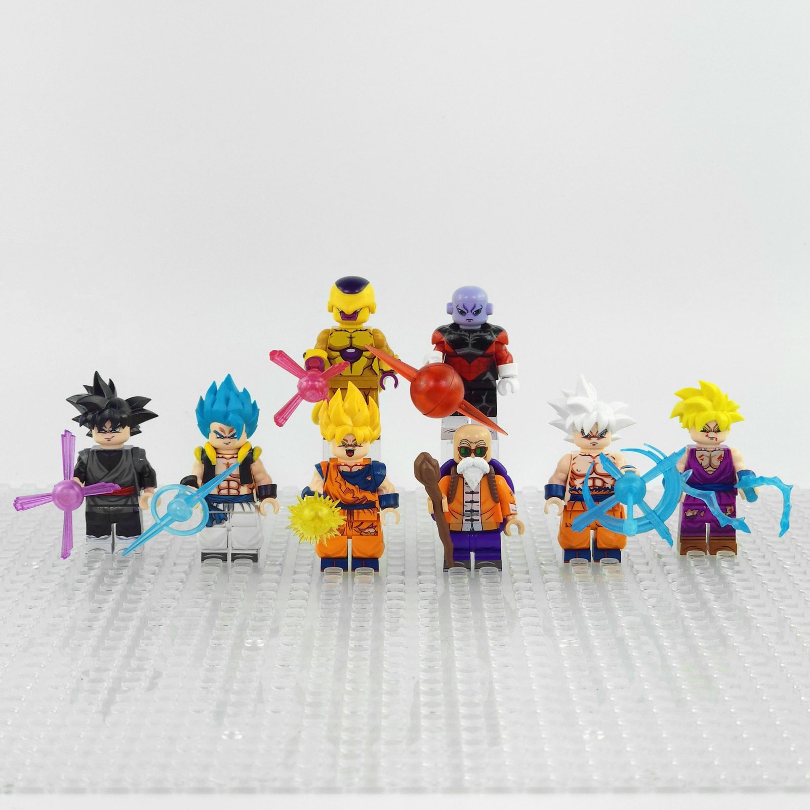 8pcs Dragon Ball Super Goku Black Gogeta Jiren Frieza Minifigures ...