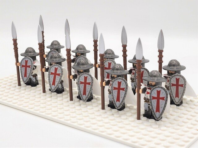 The Knights Templar Spearmen the Crusader Army 10pcs Minifigure Bricks Toys - Building Toy ...