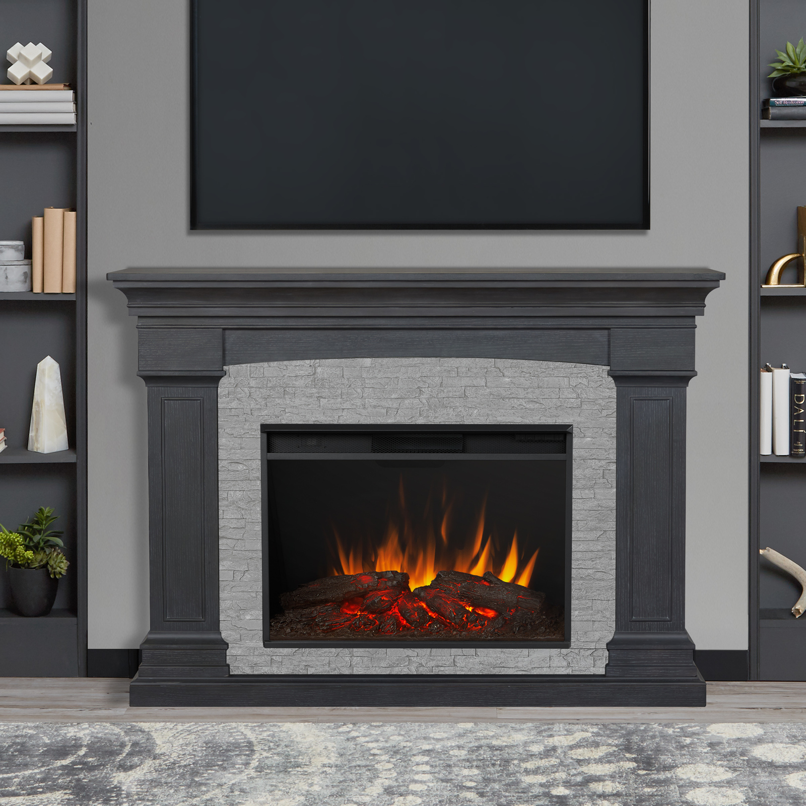 Real Flame Electric Fireplace Deland Grand Infrared X-Lg Firebox White ...