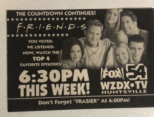 Friends Tv Guide Print Ad Matt Leblanc Matthew Perry Jennifer Anniston ...